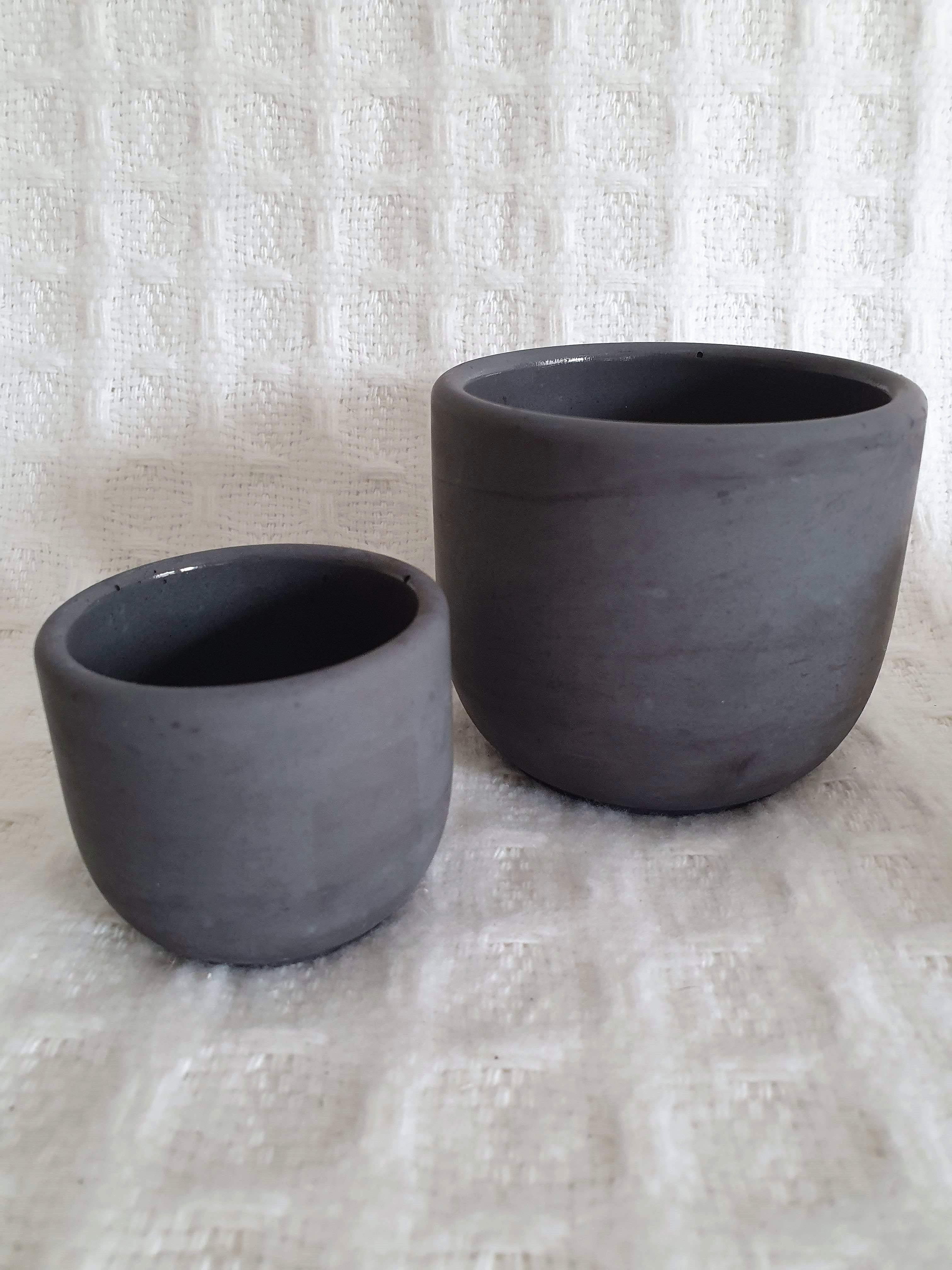 Founder Concrete Black Empty Vessels – stenzelartistryanddesign